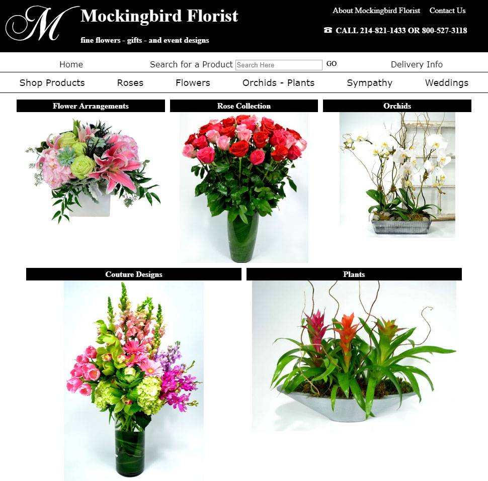 Florist eCommerce Website Design Portfolio : Custom Florist Website Design