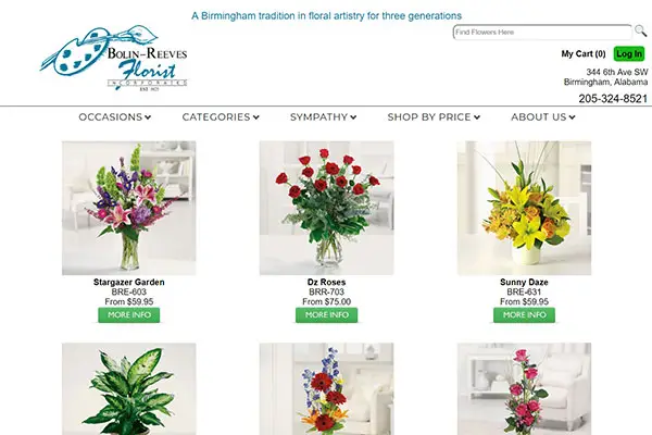 Florist eCommerce Website Design Portfolio : Custom Florist Website Design
